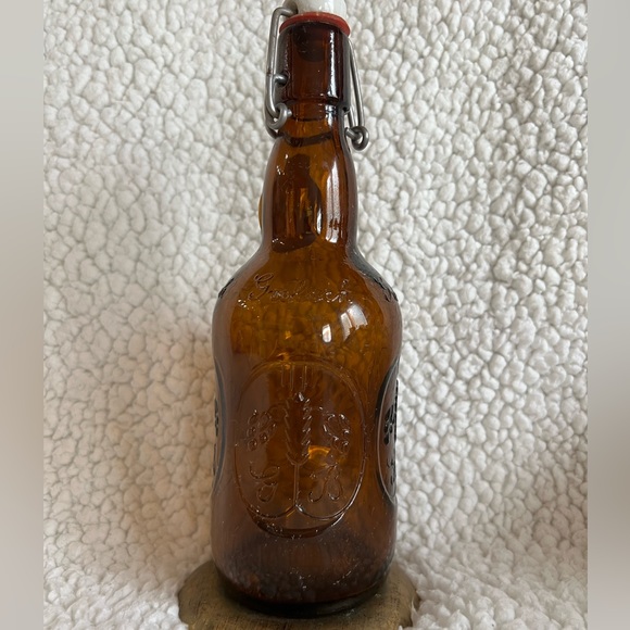 Grolsch | Other | Vintage Grolsch Brown Glass Beer Bottle With Ceramic ...